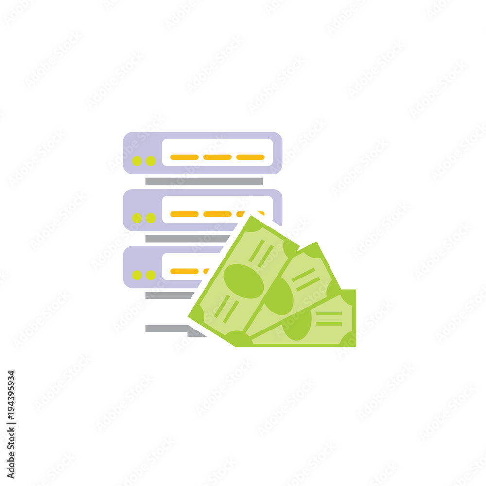 Vector de Stock Money Server Logo Icon Design | Adobe Stock