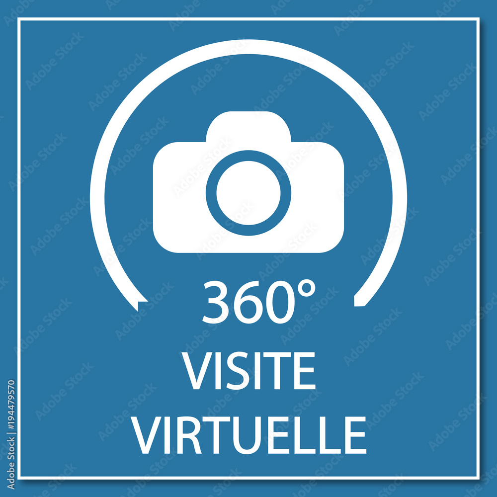 Vector de Stock Logo visite virtuelle. | Adobe Stock