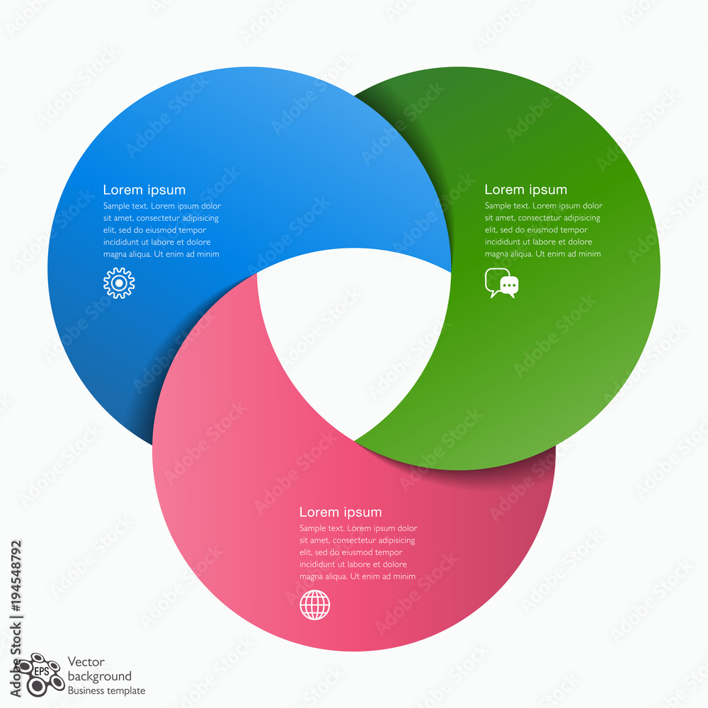 Infographic Vector Background 3-Step Process Stock Vector | Adobe Stock