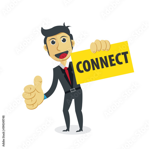 Cartoon Connect Illustration Stock Vector | Adobe Stock