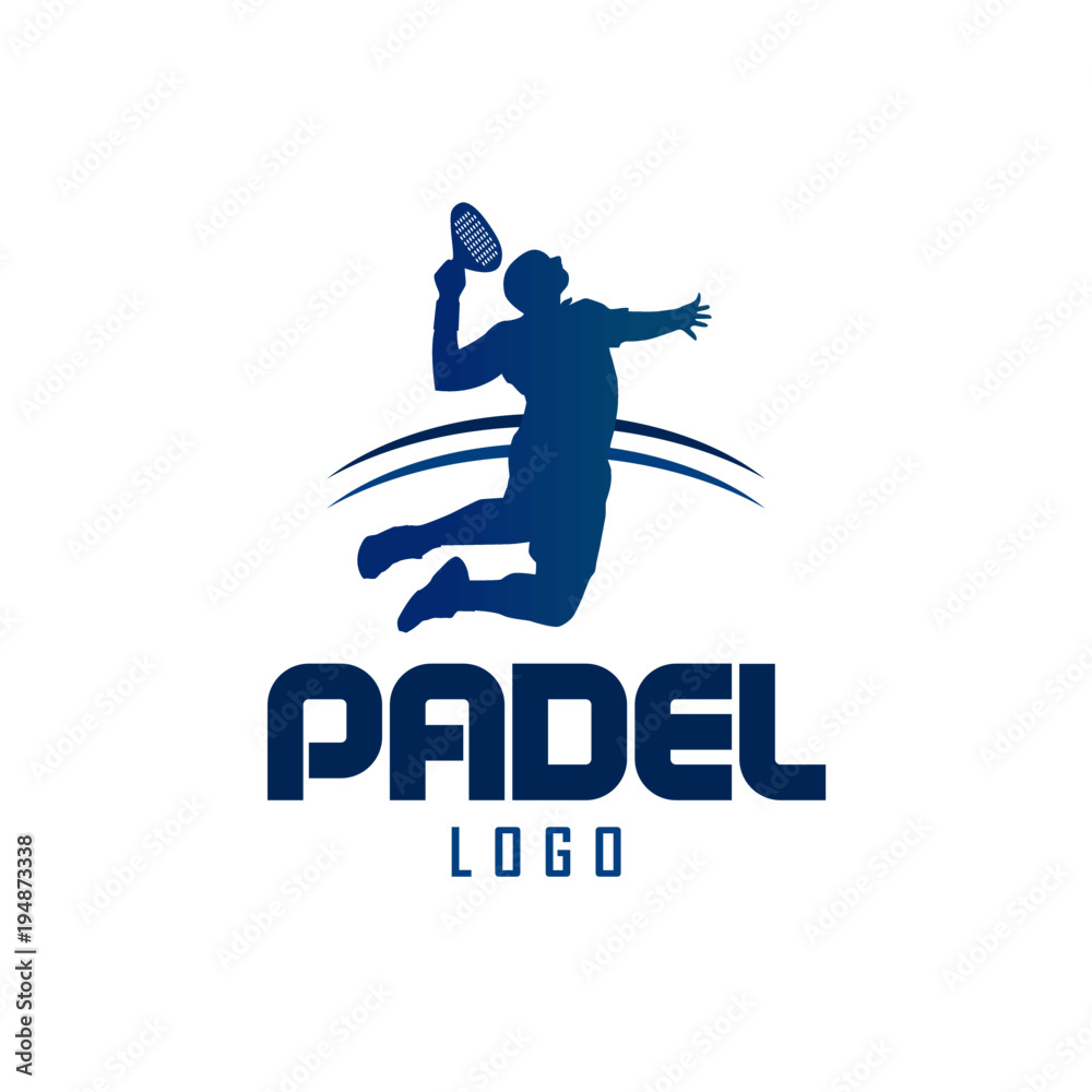 Padel Logo Silhouette Vector Stock Vector | Adobe Stock