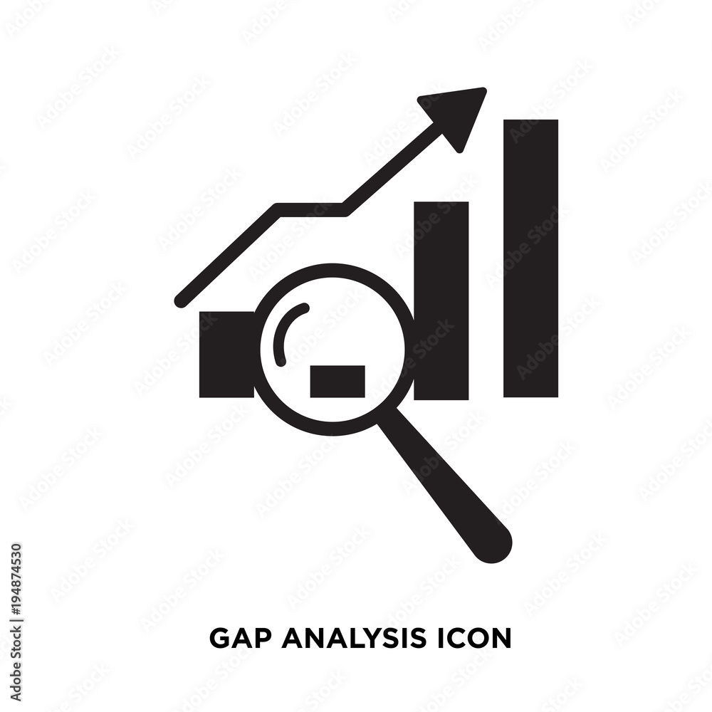 gap analysis icon isolated on white background for your web, mobile and ...