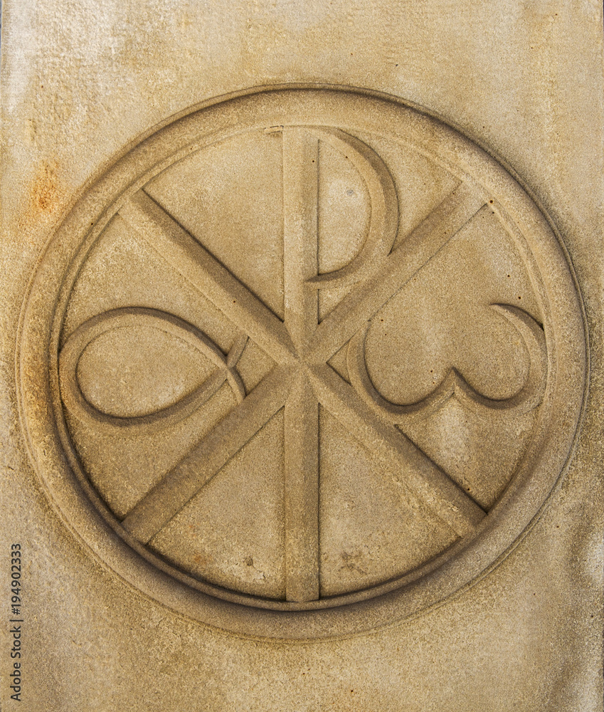 Christogram. Chi Rho, Charisma or Chrismon. Monogram of the name of ...