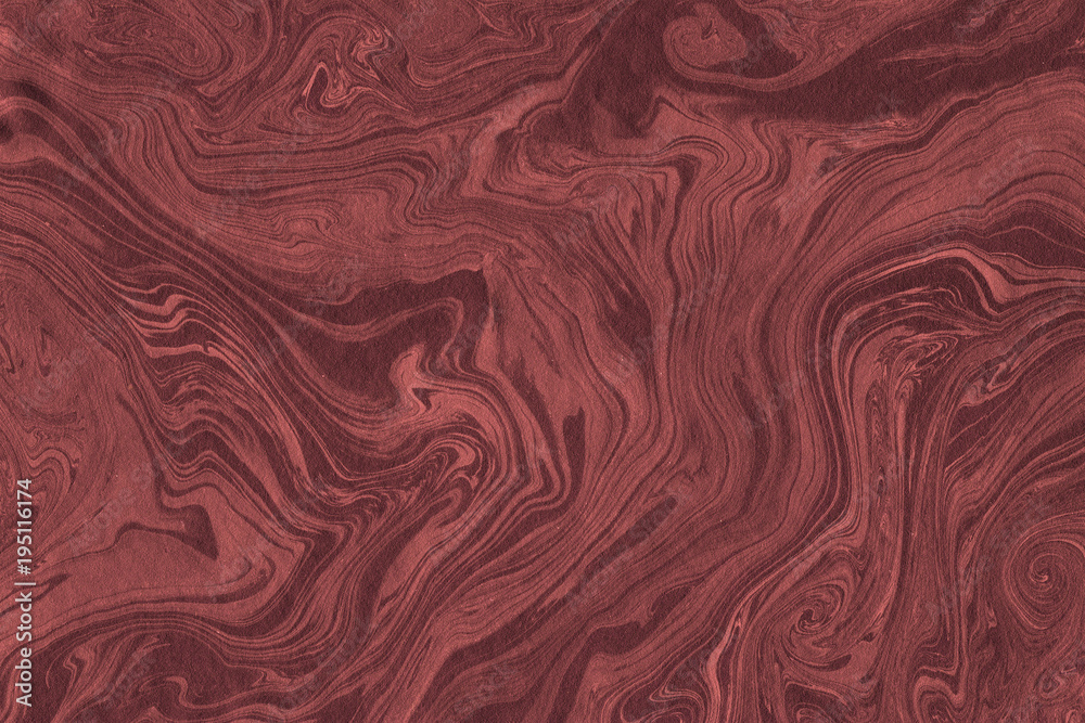 Suminagashi marble texture hand painted with brown ink. Digital paper ...
