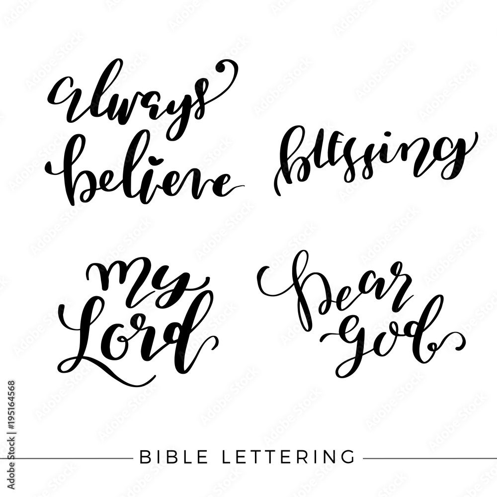 Vector Bible Calligraphy, Faith Hand Lettering, Modern Script Font ...