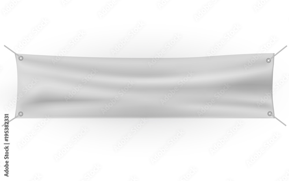 Blank horizontal banner, streamer, mockup, isolated. Stock Vector ...
