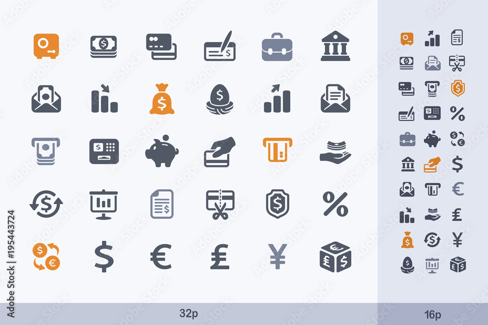 Money & Banking - Carbon Icons. A set of 30 professional, pixel-perfect ...