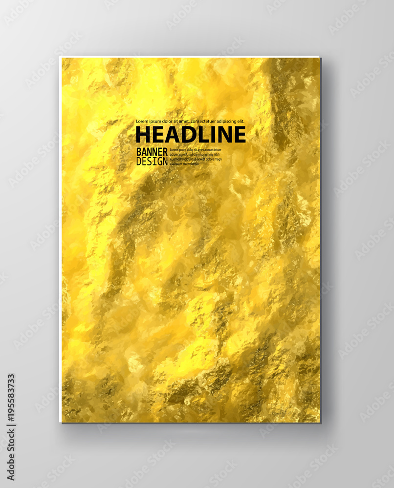 Gold foil texture background. Golden vector Stock Vector | Adobe Stock
