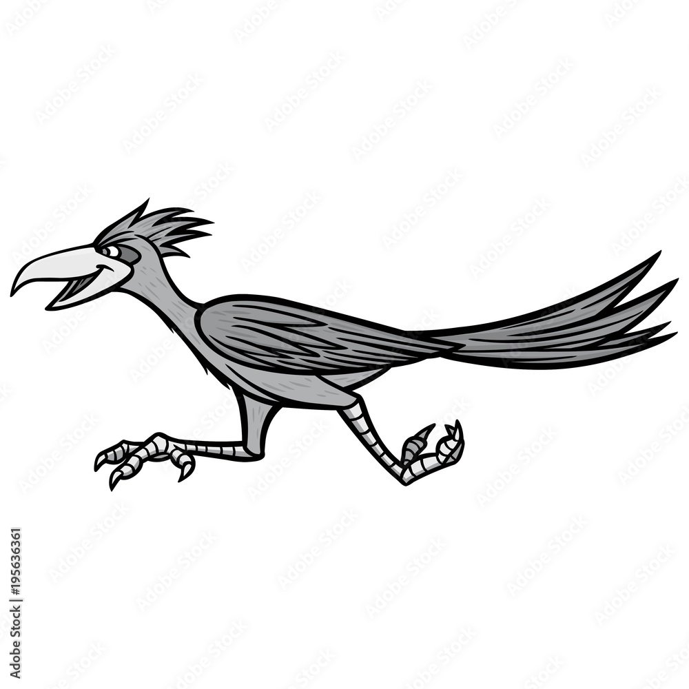 Vektor Road Runner Illustration - A vector cartoon illustration of a ...
