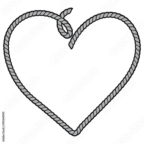 Rope Heart Illustration - A vector cartoon illustration of a couple of ...