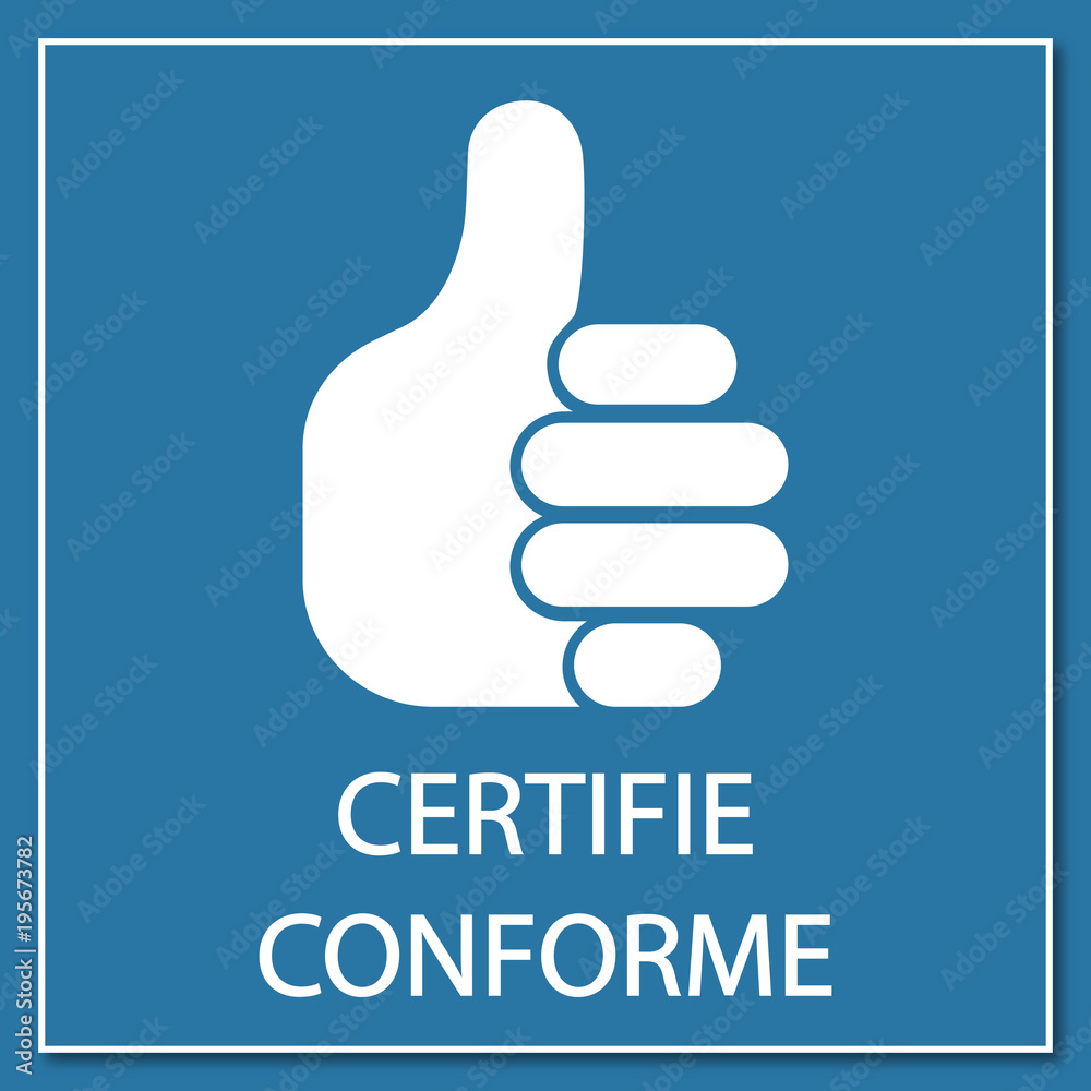 Logo certifié conforme. Stock Vector | Adobe Stock