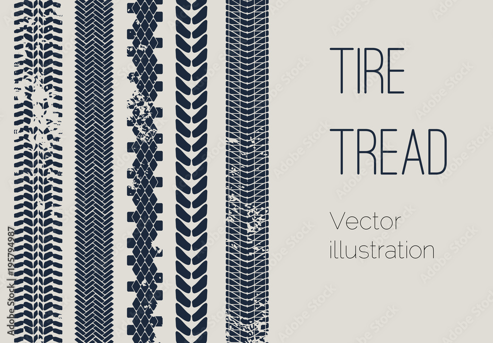 Vector Motor Tire Treads Background - Simple Transport Template for ...