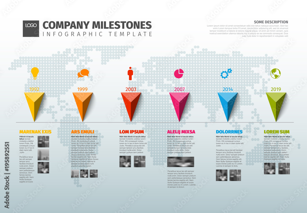 Vector Infographic Company History Timeline Template Stock Vector ...