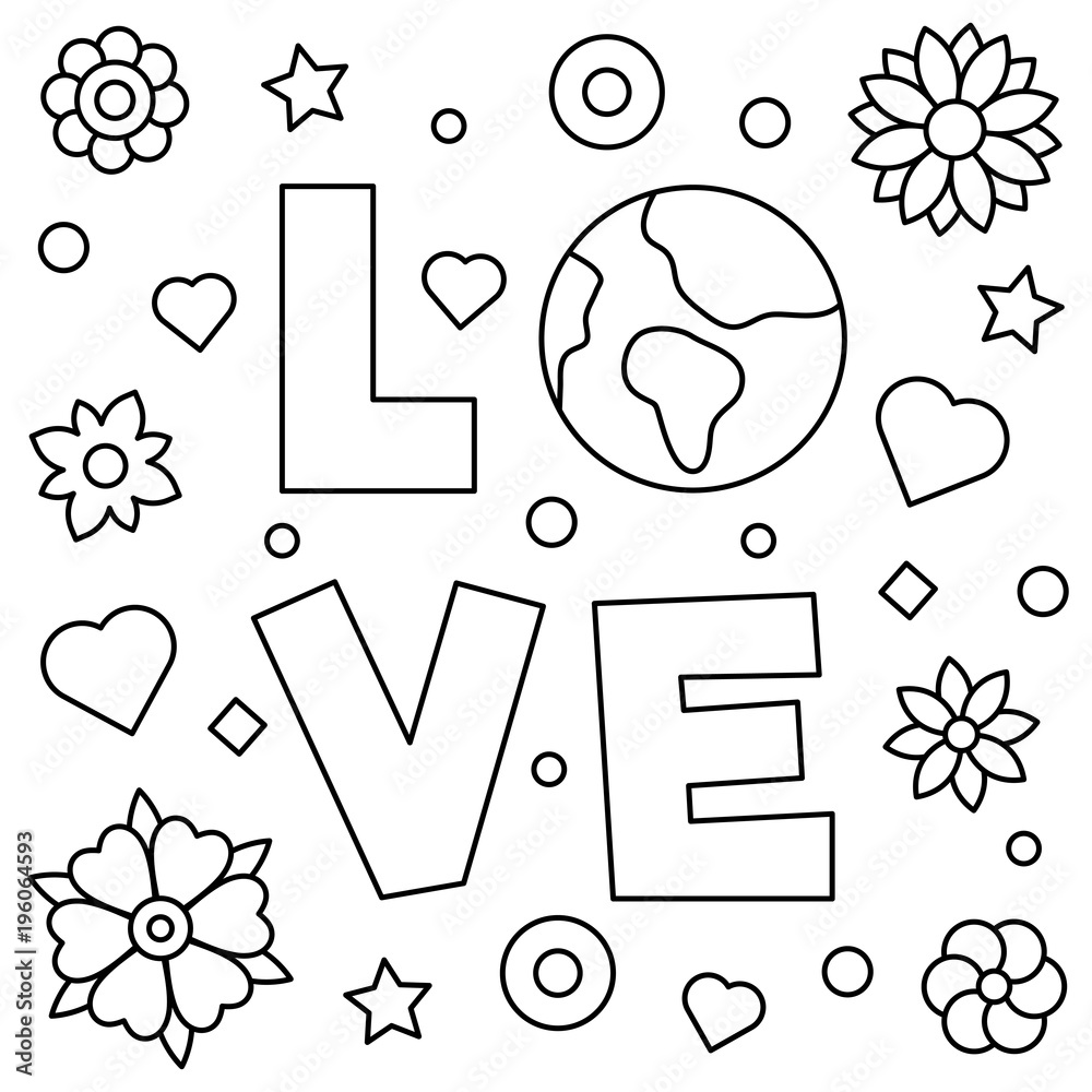 Coloring page. Vector illustration. Stock Vector | Adobe Stock