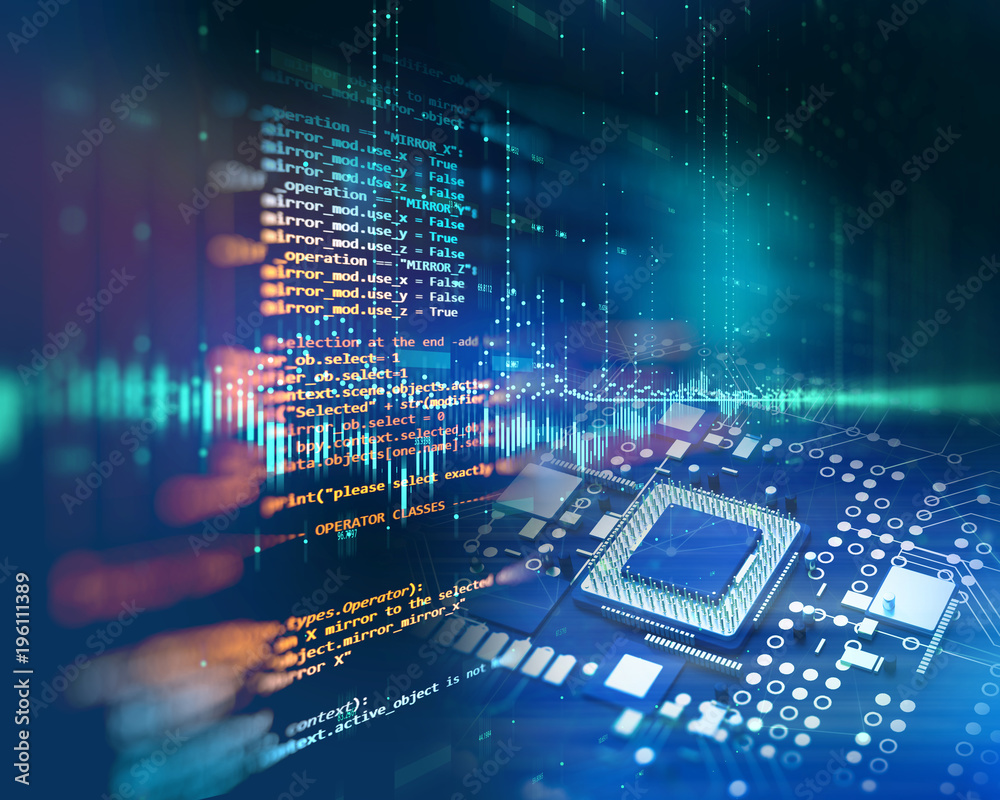 Programming code abstract technology background of software developer ...