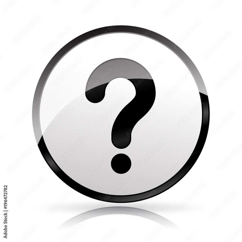 question mark icon on white background Stock Vector | Adobe Stock