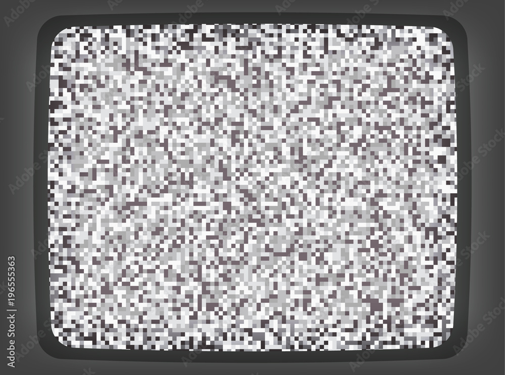 Vector VHS grey intro screen of a tv with noise flickering. Retro 80 s ...