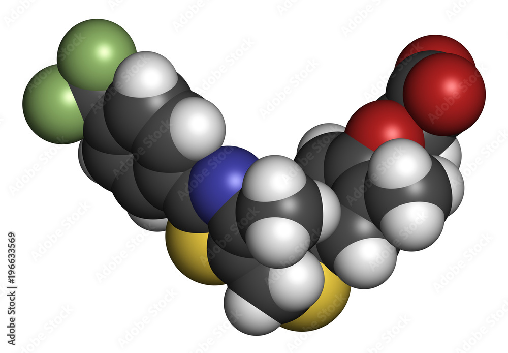 GW501516 (endurobol) performance enhancing drug molecule (illegal). 3D ...