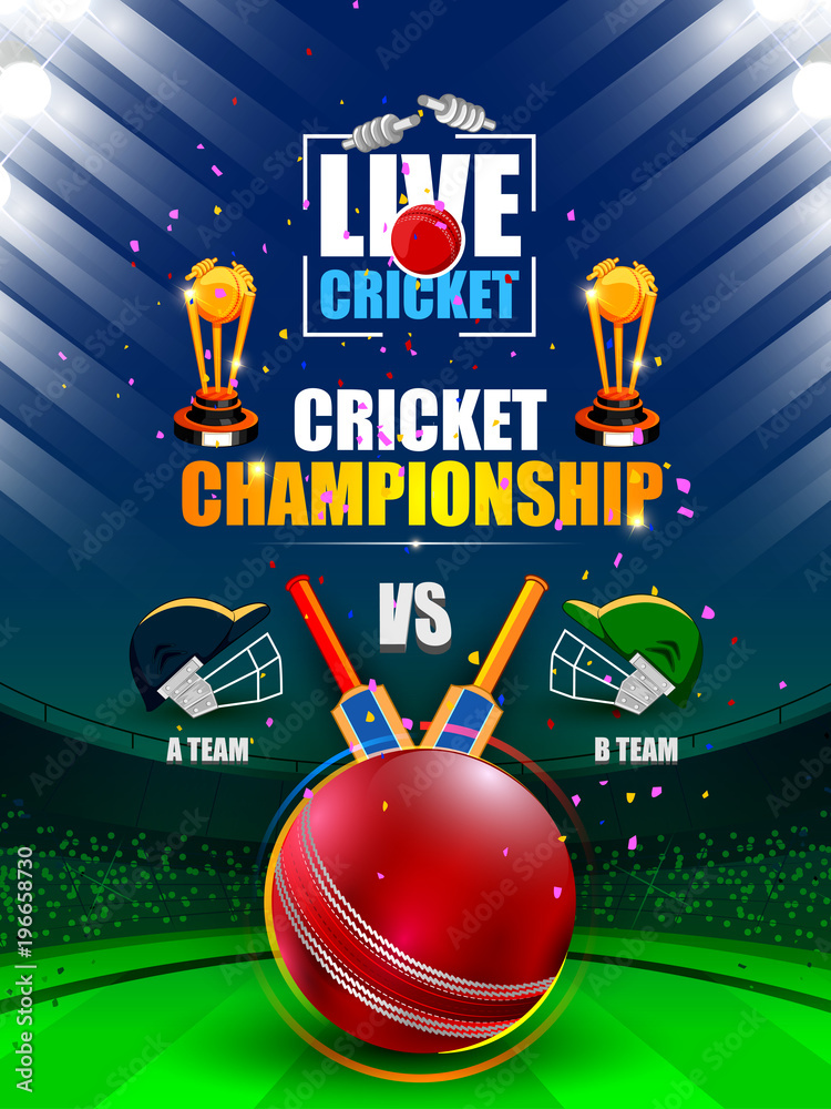 Sports background for the match of Cricket Championship Tournament ...