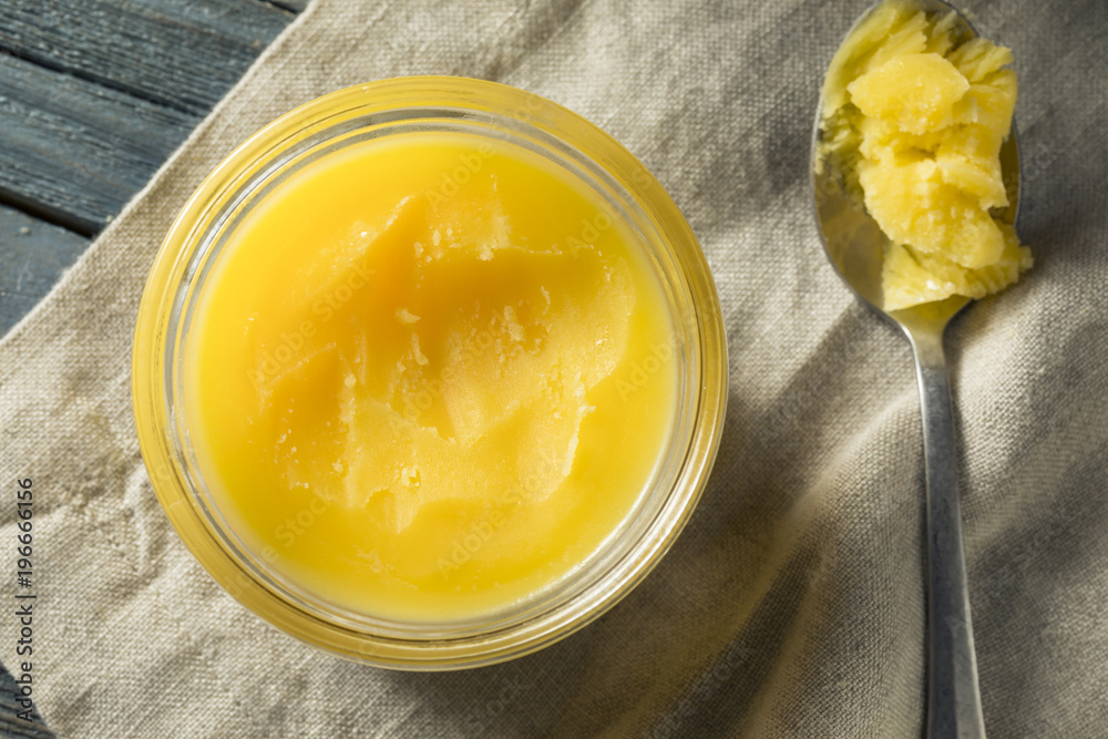 Homemade Clarified Butter Ghee Stock Photo | Adobe Stock