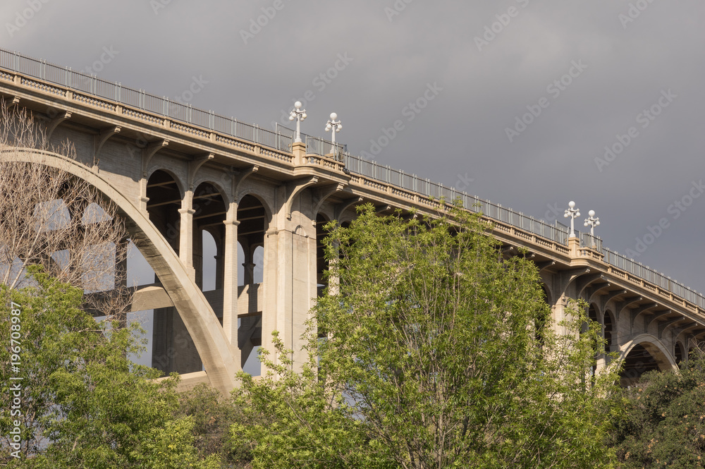 The Colorado Street Bridge in Pasadena, California, built in 1913. The ...