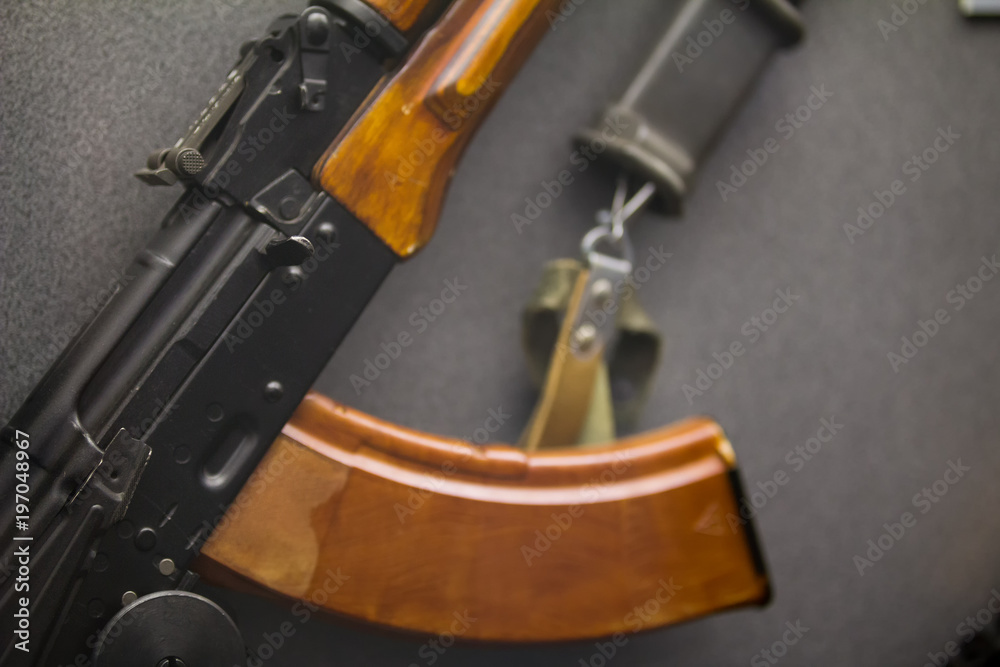 Soviet military automatic rifle - russian weapon Stock Photo | Adobe Stock