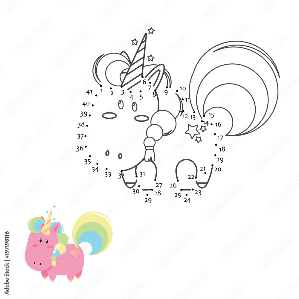 Educational game for kids: Dot to Dot. Connect the dots puzzle ...