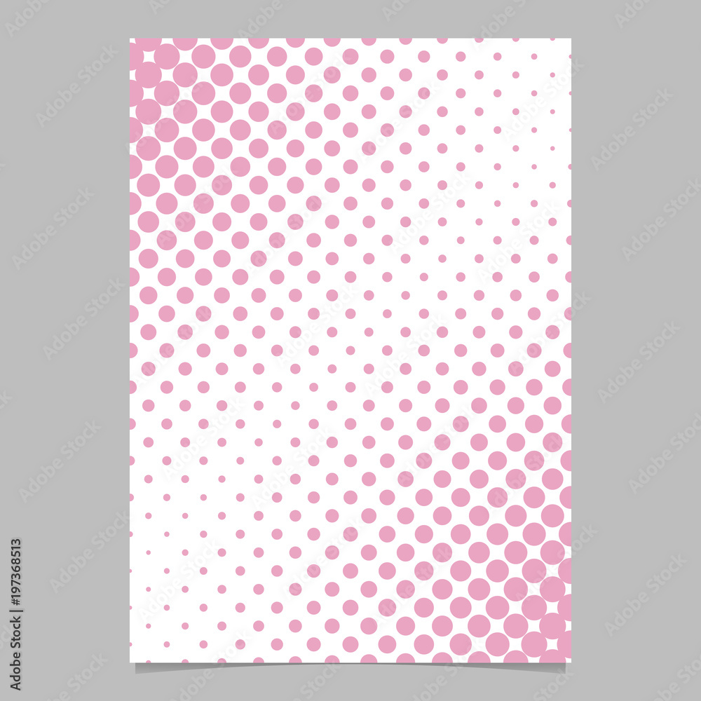 Halftone dot pattern flyer template - vector brochure background ...