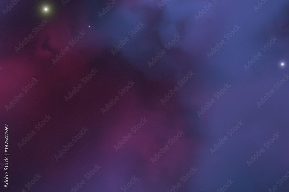 Colorful space nebula. Illustration, for use with projects on science ...