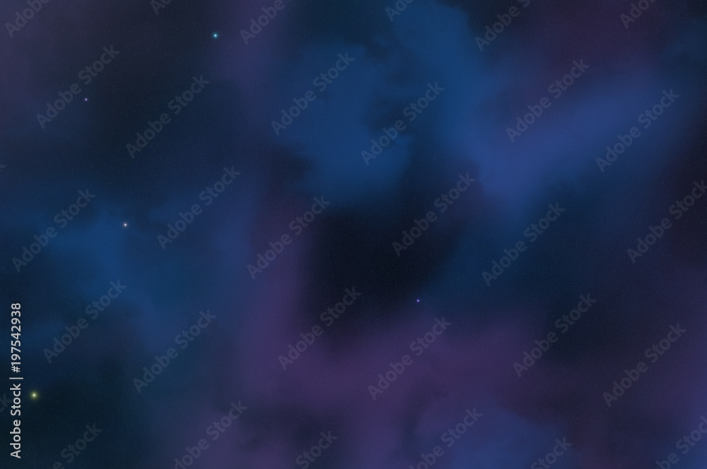 Colorful space nebula. Illustration, for use with projects on science ...