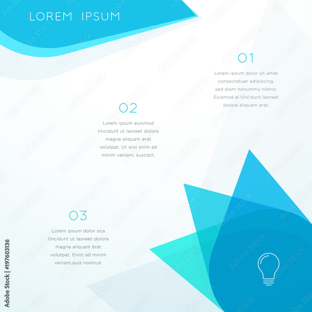 Abstract Vector Blue Shape Page Template Stock Vector | Adobe Stock