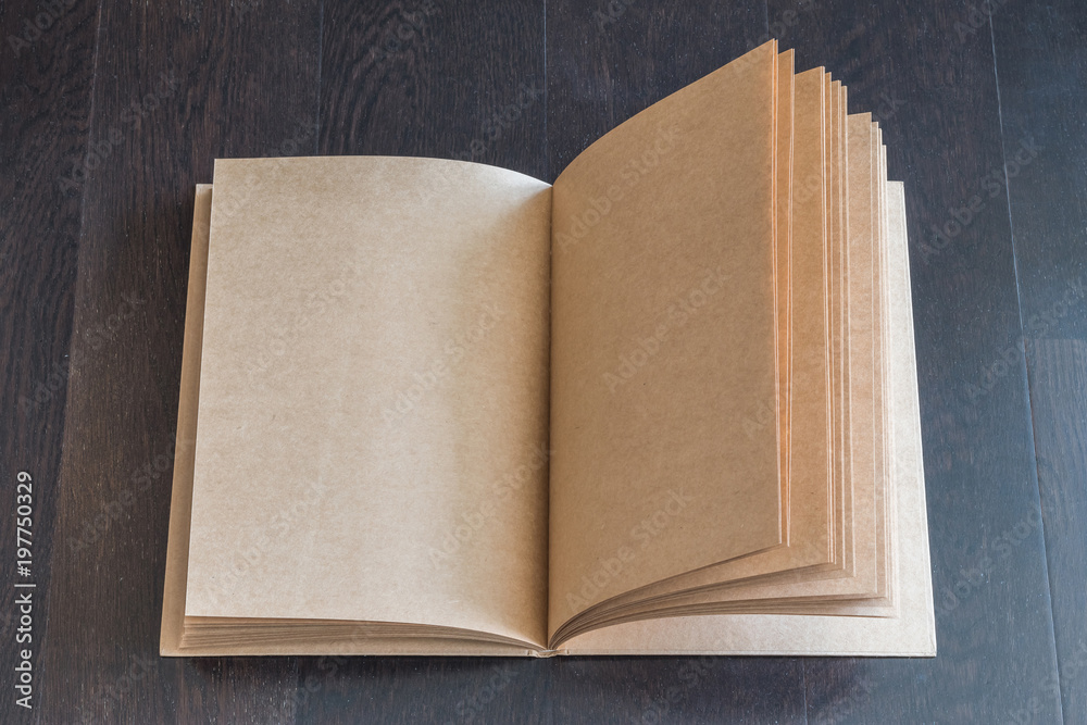 Blank open A4 size book, catalog, magazine, brochure, note mock up ...