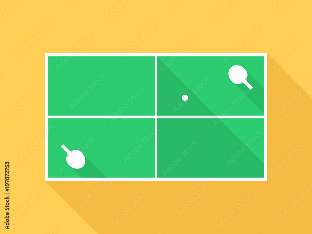 Ping pong table top view. Vector illustration Stock Vector | Adobe Stock