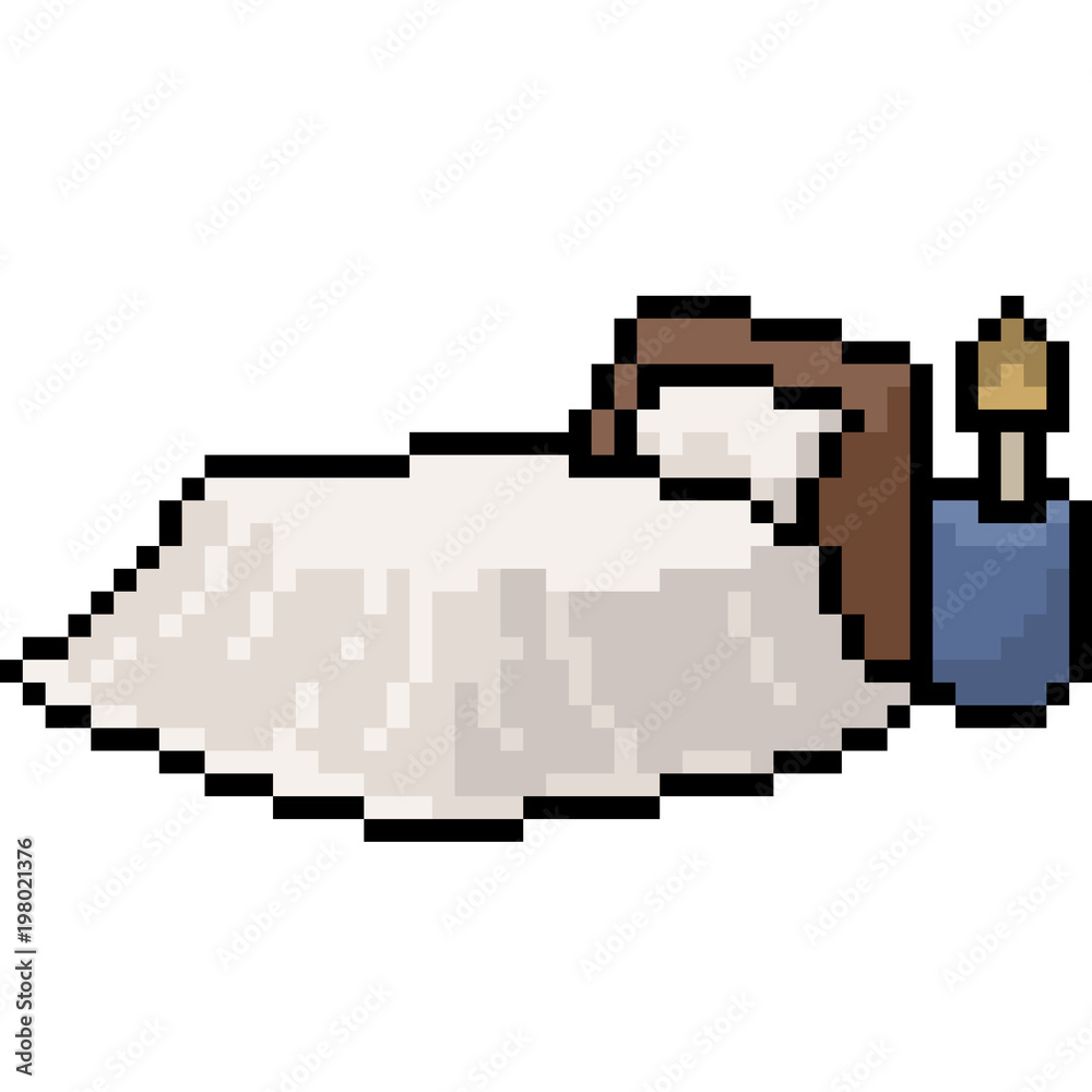 vector pixel art bed Stock Vector | Adobe Stock