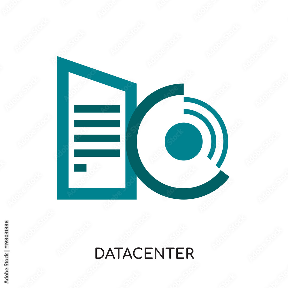 datacenter logo isolated on white background for your web, mobile and ...