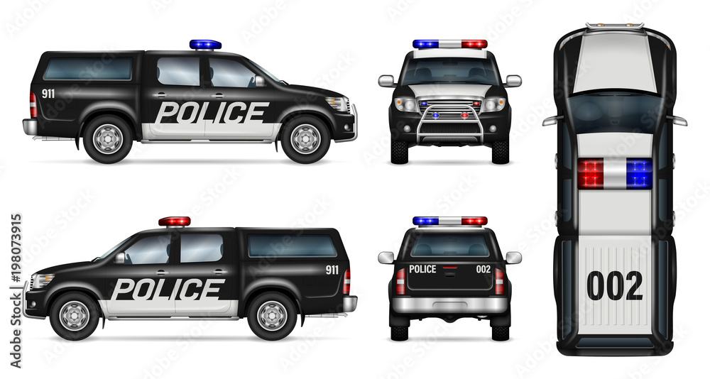 Blank Police Car Template