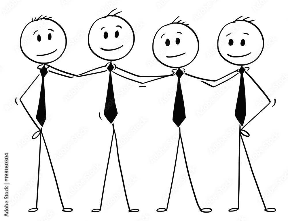 Vector de Stock Cartoon stick man drawing conceptual illustration of ...