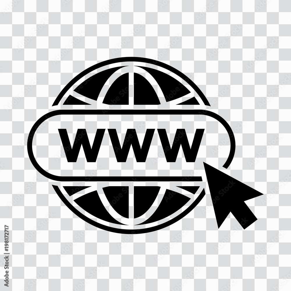 Website icon on transparent background. Vector illustration Stock ...