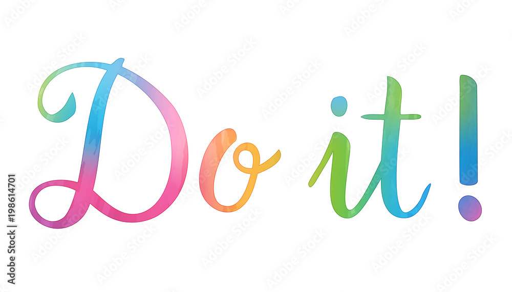 DO IT! hand lettering banner Stock Vector | Adobe Stock