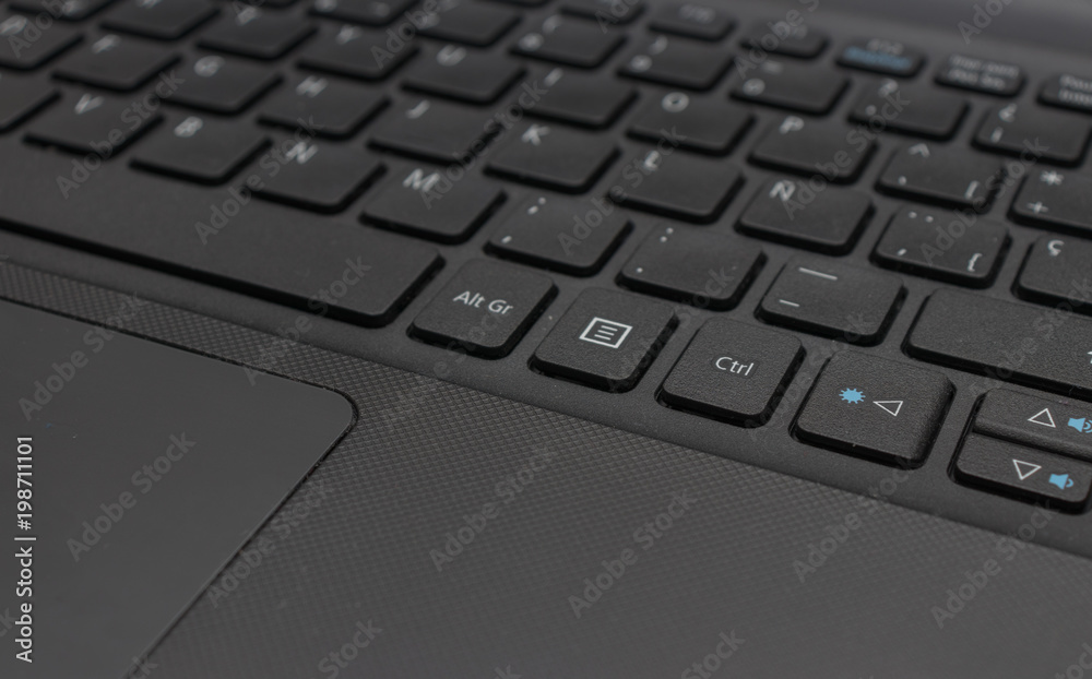 keyboard of a laptop windows pc Stock Photo | Adobe Stock