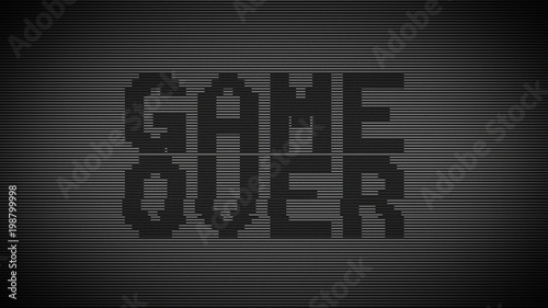 video game arcade broken monitor game over Stock Illustration | Adobe Stock