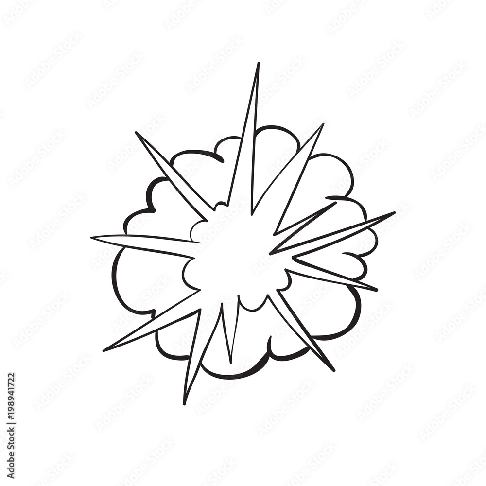 Vector sketch illustration of an object of nature. Outline hand drawing ...