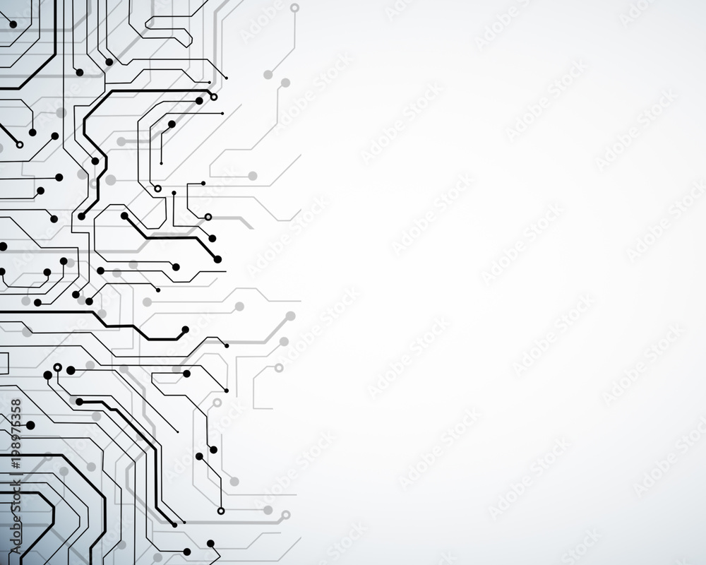 White circuit wallpaper Stock Photo | Adobe Stock