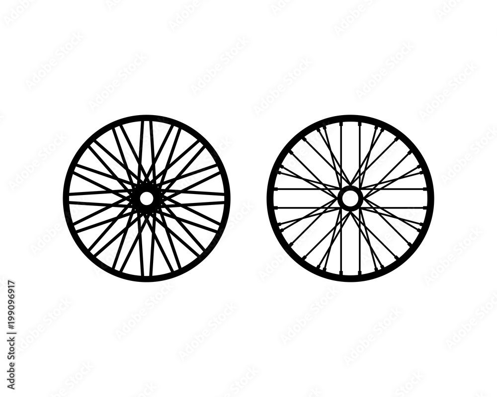 Bicycle Wheel Symbol Icon Logo Vector Stock Vector | Adobe Stock