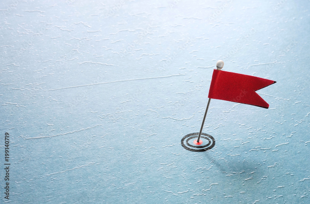 pin target red flag Stock Photo | Adobe Stock