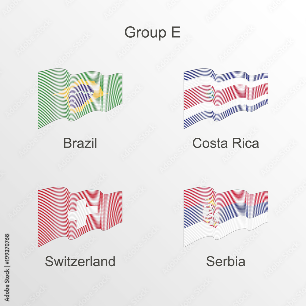 Flag group E vector. World football championship の Stock ベクター | Adobe Stock