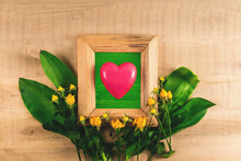 Red Heart And Yellow Roses Free Stock Photo - Public Domain Pictures