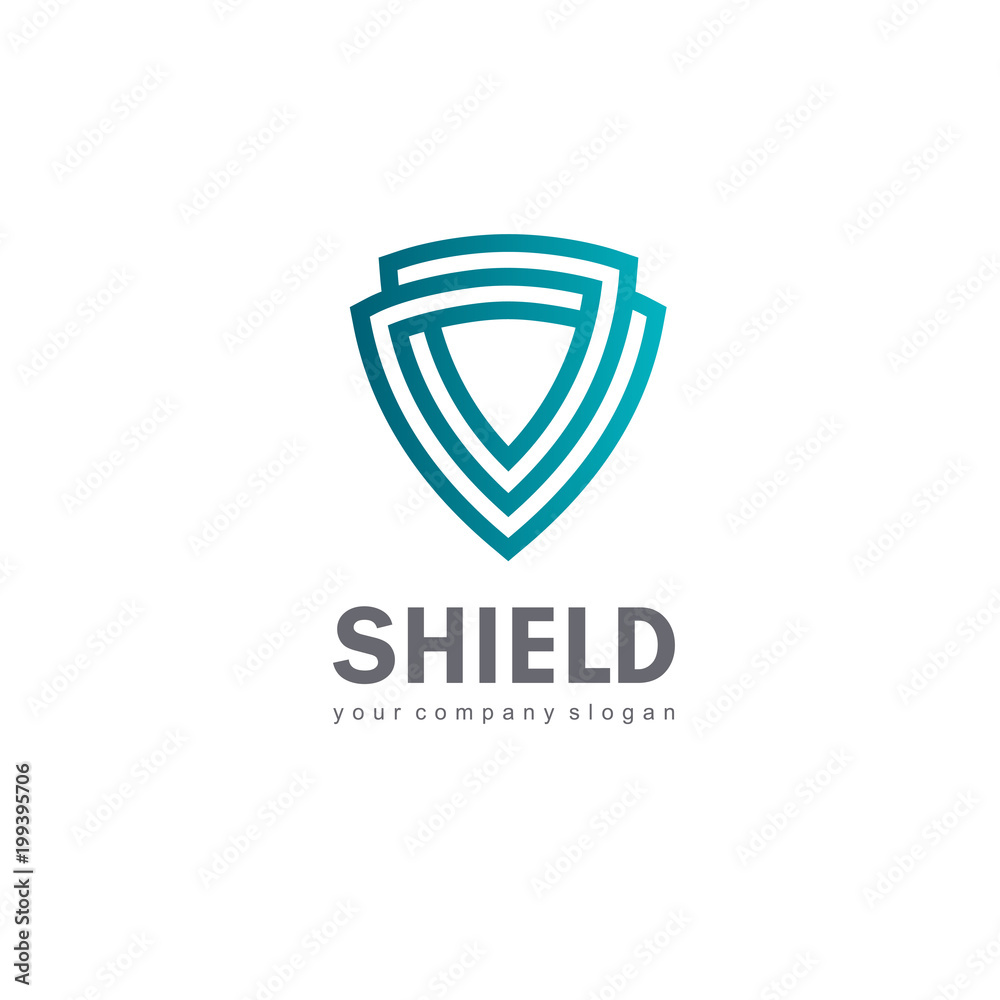 Vector logo design template. Shield sign Stock Vector | Adobe Stock
