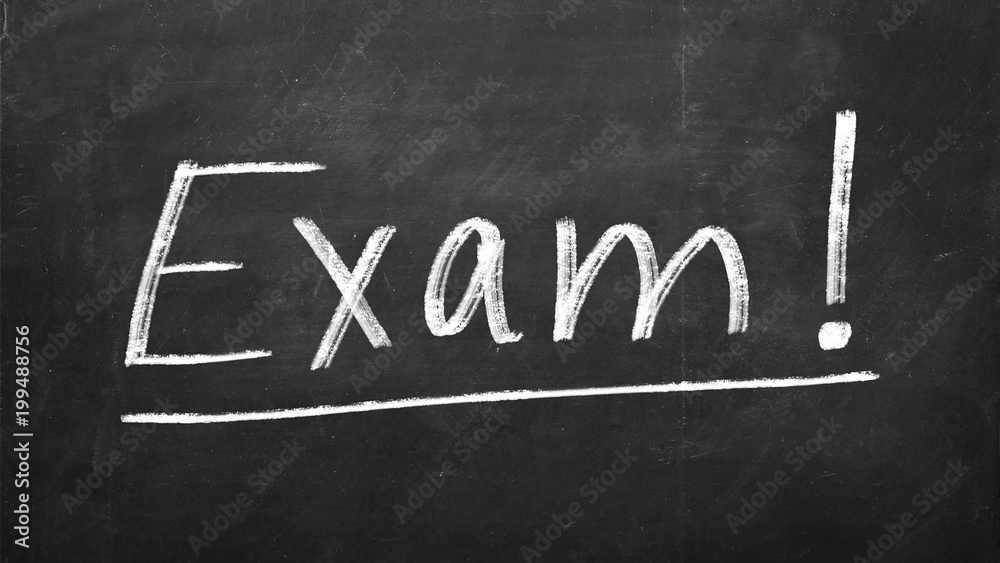 Blackboard with word EXAM Stock Photo | Adobe Stock