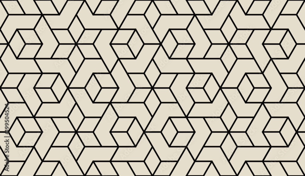 Abstract geometric pattern with crossing thin lines. Seamless linear rapport. Stylish fractal ...